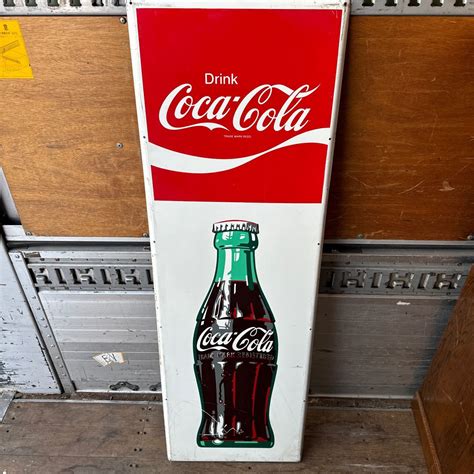 【傷や汚れあり】コカコーラ 縦看板 当時物 ブリキ看板 アメリカン雑貨 レトロの落札情報詳細 ヤフオク落札価格検索 オークフリー
