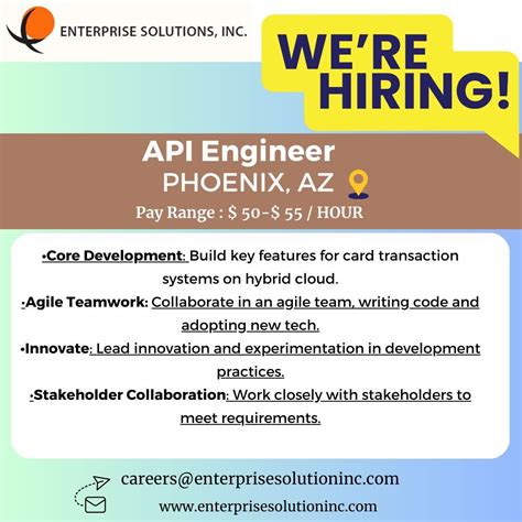 Enterprise Solutions Inc On Linkedin Apiengineer Phoenixjobs