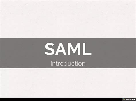SAML PPT