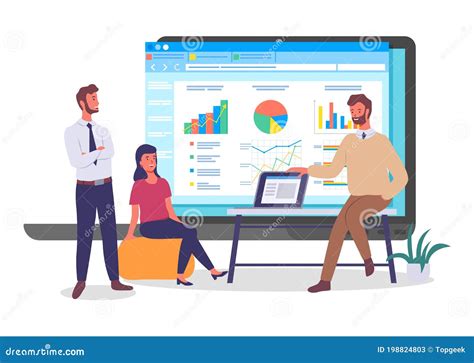 Businesspeople Programmers Coders Analysing Data Chart Graphics