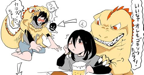 膨腹 乗っ取りティーレックスパーカー ｲﾘﾔｽﾐのイラスト Pixiv