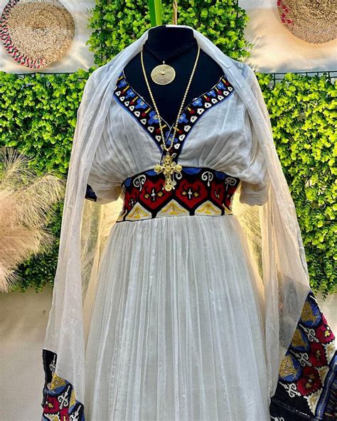Pretty Habesha Kemis Ethiopian Traditional Dress
