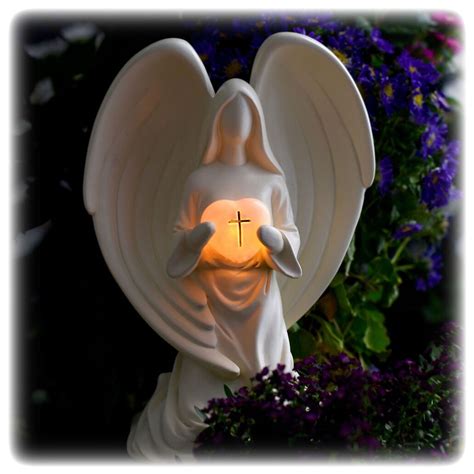 Christian Garden T Idea Solar Powered Angel Statue Dulaya