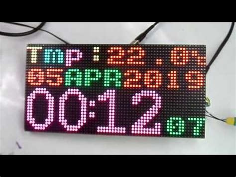 Great Projects X RGB Led Matrix Clock With Esp Led Matrix Arduino Led Arduino Projects
