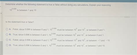 Solved Determine Whether The Following Statement Is True Or Chegg
