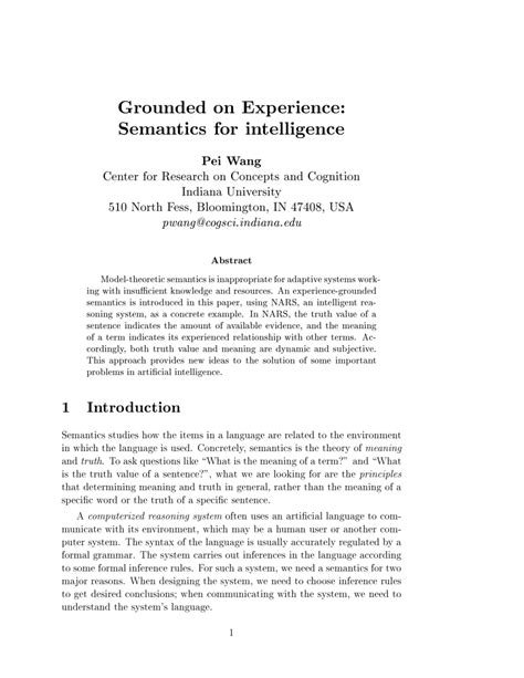 pdf grounded on experience semantics for intelligence