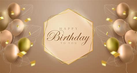 Premium Vector Realistic Happy Birthday Celebration Background With