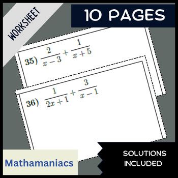 Adding And Subtracting Algebraic Fractions Easy By Mathamaniacs