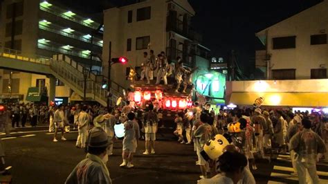 平成26年 平野郷 杭全神社祭礼 2日目 夜間 九町合同曳行 （野堂東組 西脇組 脊戸口組 馬場組 流組 泥堂組 野堂南組 野堂北組 市組