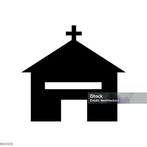 교회 아이콘 벡터 기호와 기호 흰색 배경 교회 로고 개념에 고립 0명에 대한 스톡 벡터 아트 및 기타 이미지 0명 건축