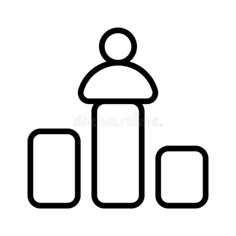 Bar Chart With People Icons Representing Performance Measurement Stock