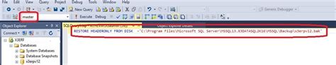 Determine Database Version From A Bak File Qne Optimum Sdn Bhd