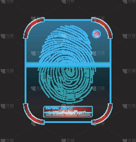指纹扫描识别系统素材 花瓣网