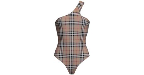 Burberry One Piece Swimsuit In Natural Lyst