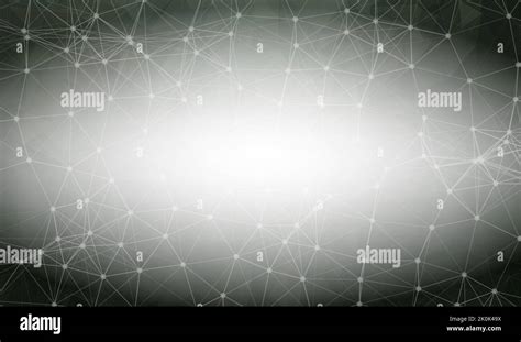 Abstract Black Polygonal Space Background With Connecting Dots And