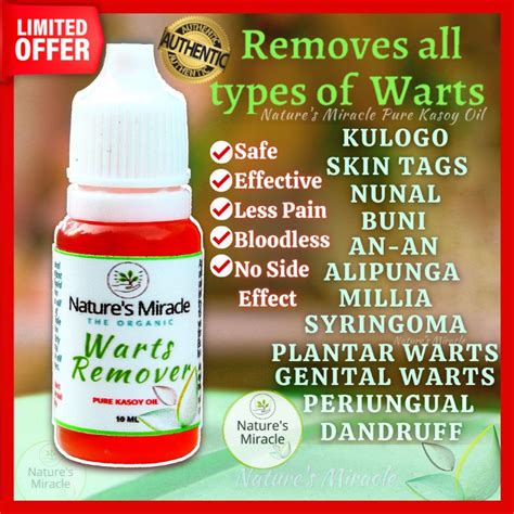 Natures Miracle Organic Pure Kasoy Oil Warts Remover Original