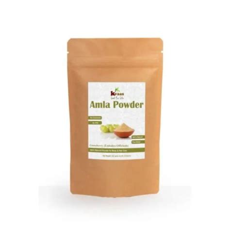 Natural Amla Powder Gooseberry For Skin And Hair Care Kvaas 100 Gram
