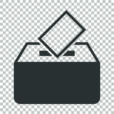 Election Voter Box Icon In Flat Style Ballot Suggestion Vector