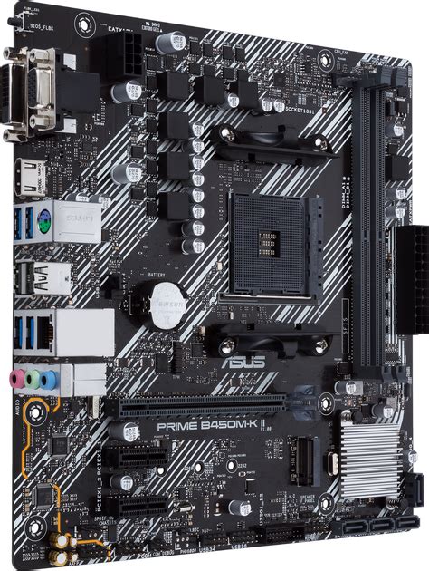 Материнская плата Asus Prime B450M-K II (sAM4, AMD B450, PCI-Ex16 ...