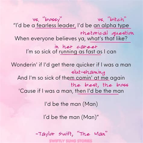 The Man Lyrics Meaning Taylors Ode To The Patriarchy Swiftly Sung