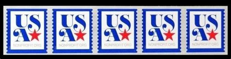 US Stamp Patriotic USA Nonprofit Coil Strip Of SC K K Coil United States