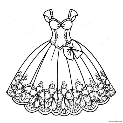 Quinceanera Dress Coloring Page 57563 45547