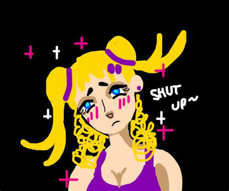 Short Haired Anime Girl Shushing You Drawception