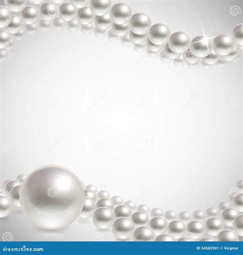 Background Pearls Stock Vector Illustration Of Banner 54582901