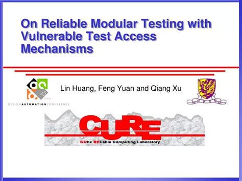 PPT On Reliable Modular Testing With Vulnerable Test Access Mechanisms PowerPoint Presentation