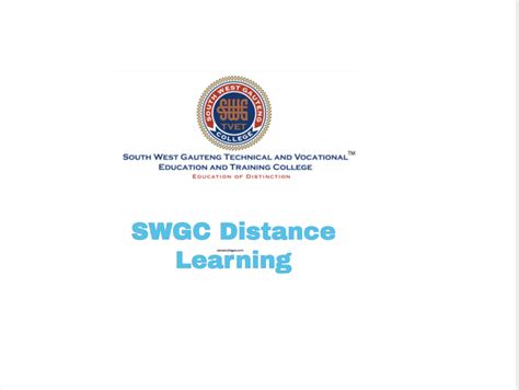 Swgc Distance Learning South African Tvet Colleges