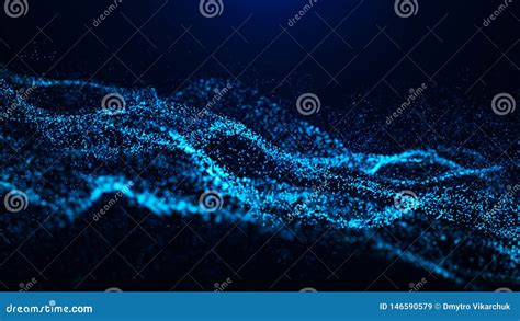 Wave Of Particles Abstract Particle Data Visualization Abstract Digital Background 4k