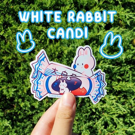 White Rabbit Candy Die Cut Sticker Vinyl Stickers Waterproof Stickers