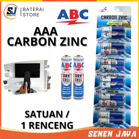 Jual Bisa Cod Baterai Batre Battery 1 Pcs Batere Abc Biru Aaa A3 Carbon Zinc Isi 2 Pcs Remot