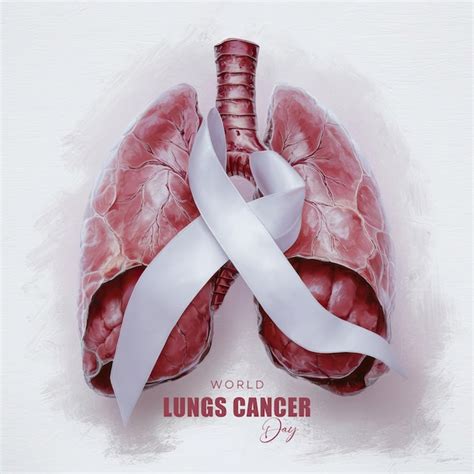 Premium Photo World Lung Cancer Day Lung Cancer Day Poster Banner