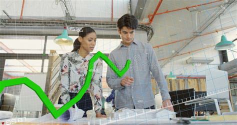 Animation Of Graph Changing Numbers And Mathematical Equations
