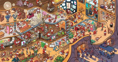 Mystery Advent Calendar Santas Factory By The Great Thinking Cap Etsy