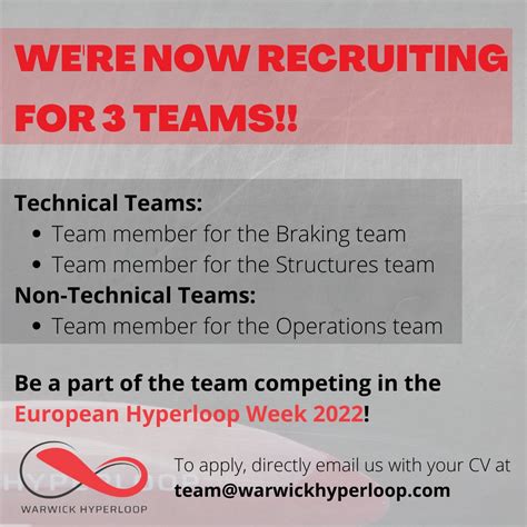 Warwick Hyperloop On Linkedin Warwickhyperloop Warwick