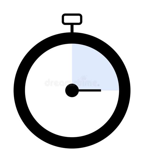 Simple Stopwatch Icon Showing Elapsed Time With Blue Highlight Stock Illustration Illustration