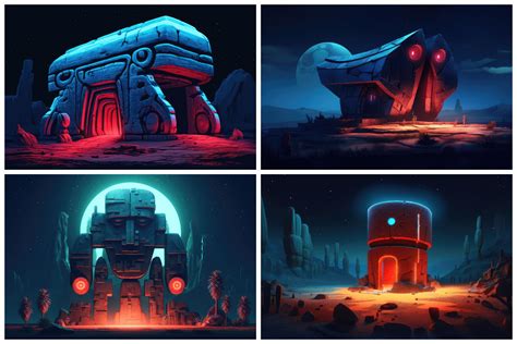 20 Monolithic Stone Illustrations Hipfonts