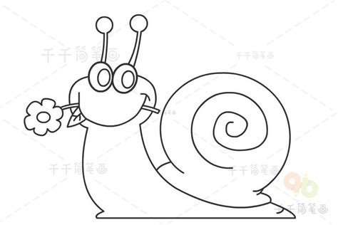 怎么画蜗牛简笔画蜗牛简笔画
