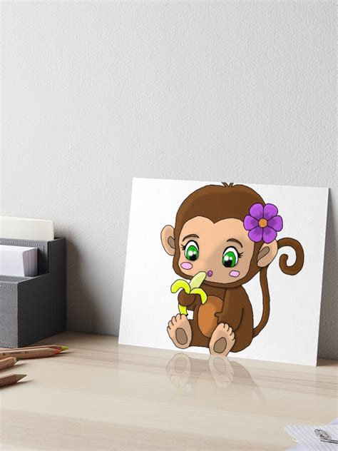 Cute Girl Monkey Cartoon