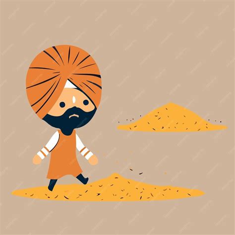 Baisakhi의 인도 문자 프리미엄 벡터