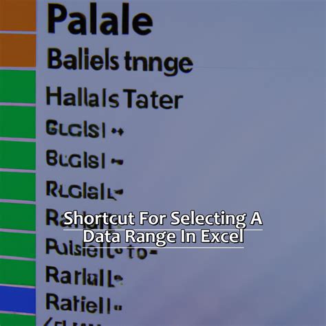 Shortcut For Selecting A Data Range In Excel