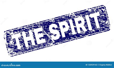Scratched The Spirit Framed Rounded Rectangle Stamp Stock Vector