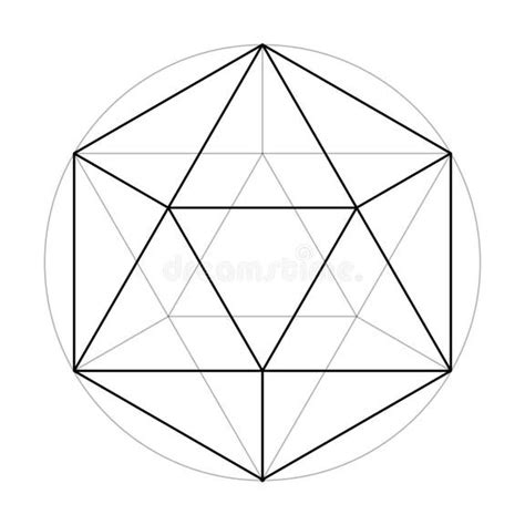 Hexagon Triangle Graph Scared Geometry Vector Design Elements Stock