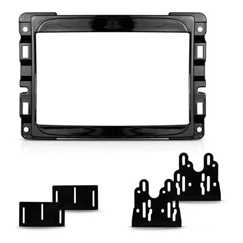 Moldura 2 Din Fiamon 7 Black Piano Para Rádio Toro Mobi Uno 2015 2021 Padrão Chinês