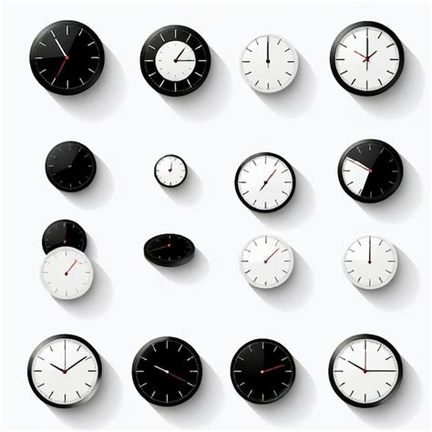 A Series Of Clocks Showing Different Time Zones Premium AI Generated