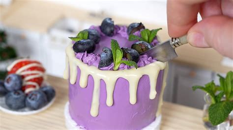 Мини Торт с Голубикой Украшение Крошечного Торта Мини Кухня Youtube
