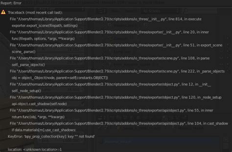 Blender Exporter Crashes Trying To Export Scene Issue 10629 Mrdoob