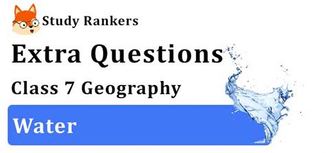Water Extra Questions Chapter 5 Class 7 Geography